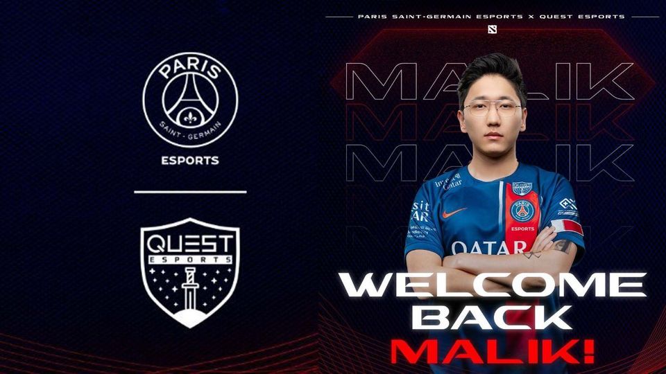 PSG Quest welcome back Malik to complete their roster for ESL One Kuala ...