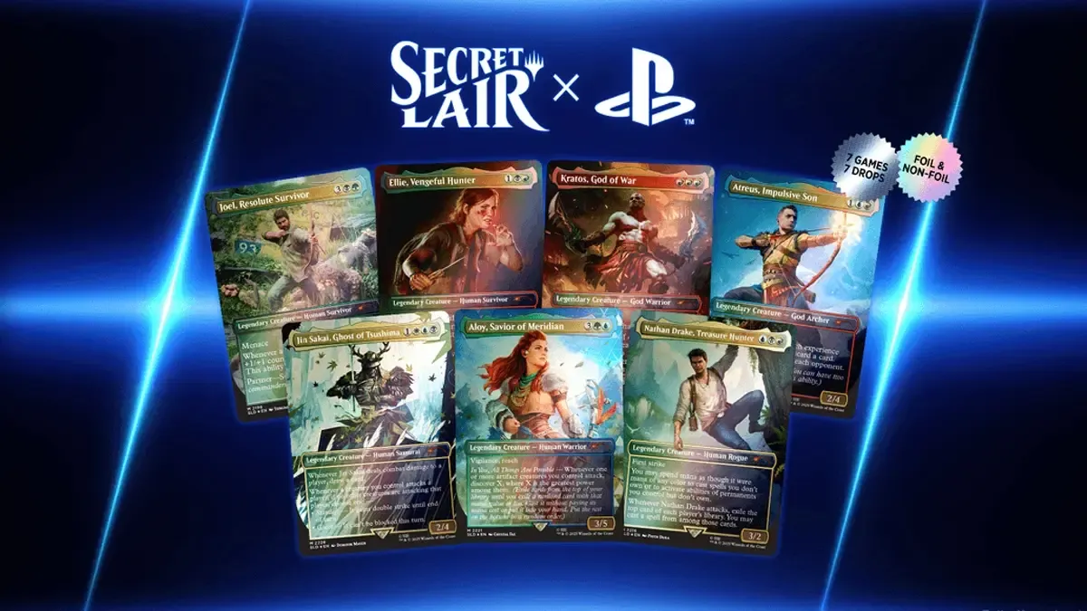 Magic the Gathering Secret Lair x PlayStation collab announced, drops next month | GosuGamers